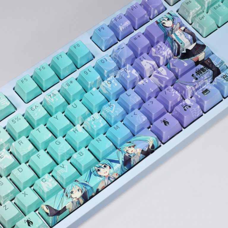 2022 New Hatsune Miku Keycaps - Anime Keyboard