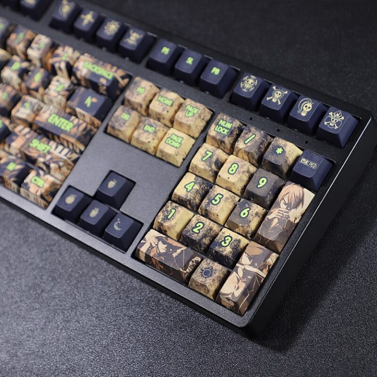 One Piece Retro 108 Keycaps PBT Mechanical Keyboard Dye Subbed Cherry ...