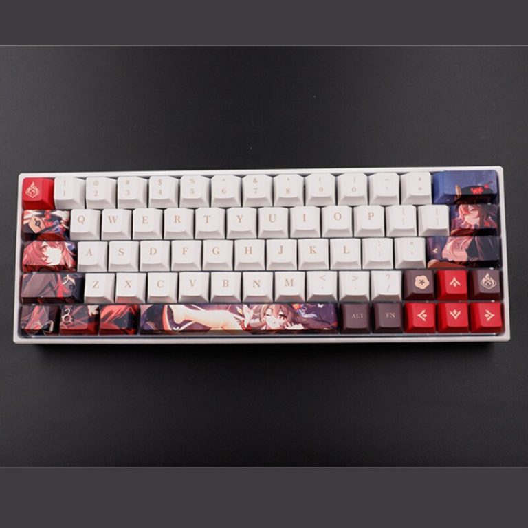 Genshin Impact Hutao 136 Keycaps Anime Character Keyboard Set for ...