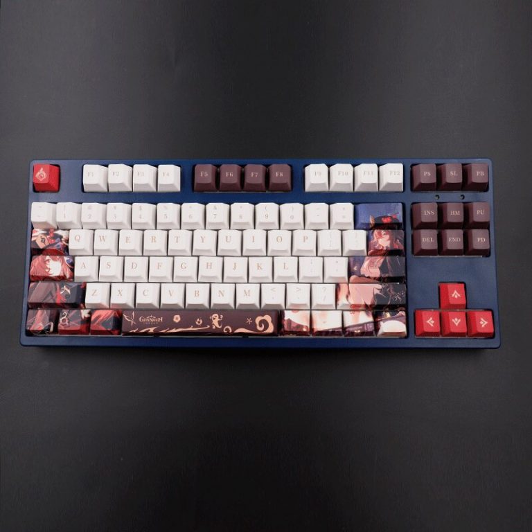 Genshin Impact Hutao 136 Keycaps Anime Character Keyboard Set for ...