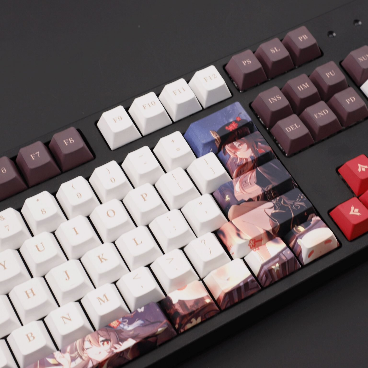 Genshin Impact Hutao 136 Keycaps Anime Character Keyboard Set for ...