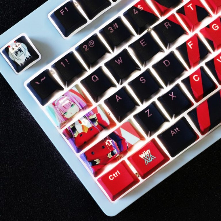 Darling In The Franxx Key Board Zero Two 104 Keycaps PBT Cherry Profile ...