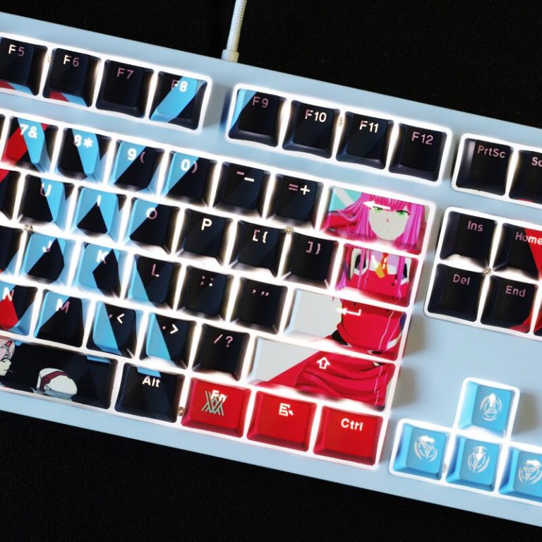 Darling In The Franxx Key Board Zero Two 104 Keycaps PBT Cherry Profile ...
