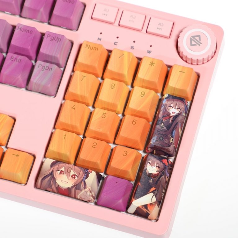 Genshin Impact Hutao Theme 108 Keycaps PBT DYE-Sublimation Mechanical ...