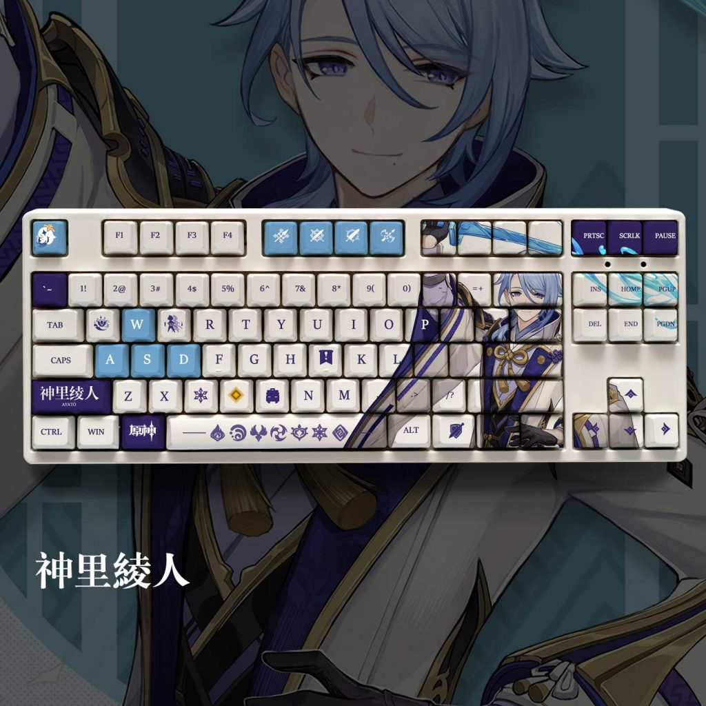 Genshin Impact KLEE Pbt Material Keycaps 108 Keys Set for Mechanical ...