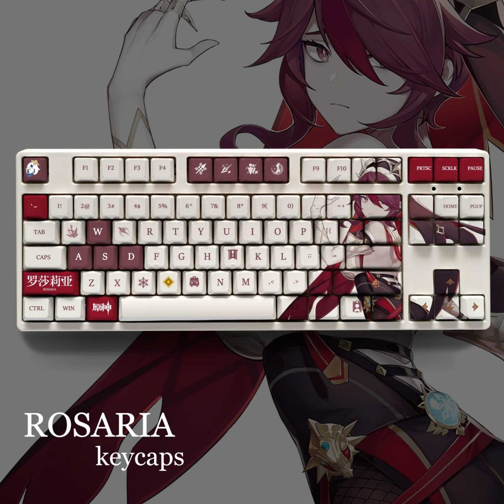 Genshin Impact Ganyu 125 keycaps for mechanical keyboard - Anime Keyboard