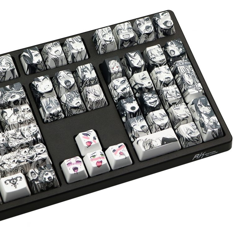 Ahegao Keyboard PBT 110 Keycaps Dye Sublimation OEM Profile Mechanical ...