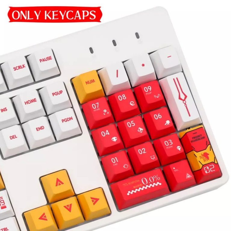 Evangelion Theme 134 Keycaps For Mechanical Eva Unit 02 Keyboard ...