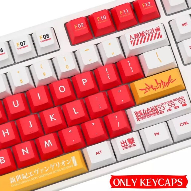 Evangelion Theme 134 Keycaps For Mechanical Eva Unit 02 Keyboard ...