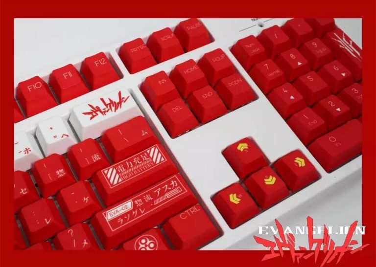 Evangelion Asuka Keycap PBT Mechanical Keyboard Keycaps 104 Keys ...