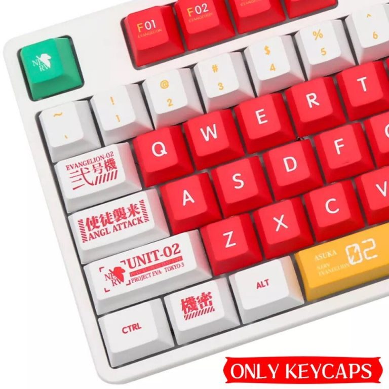 Evangelion Theme 134 Keycaps For Mechanical Eva Unit 02 Keyboard ...