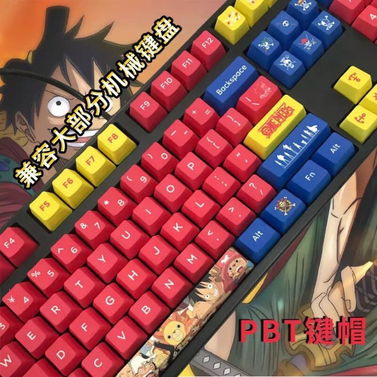 One Piece Theme 108 Keycaps Set For Mechanical Keyboard Cherry MX ...